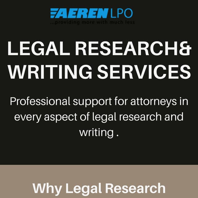 Legal Research & Writing Services-Aeren | PDF