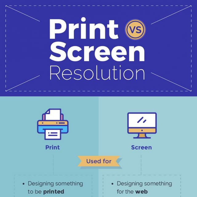 Print Versus Screen Resolution Infographic | PDF