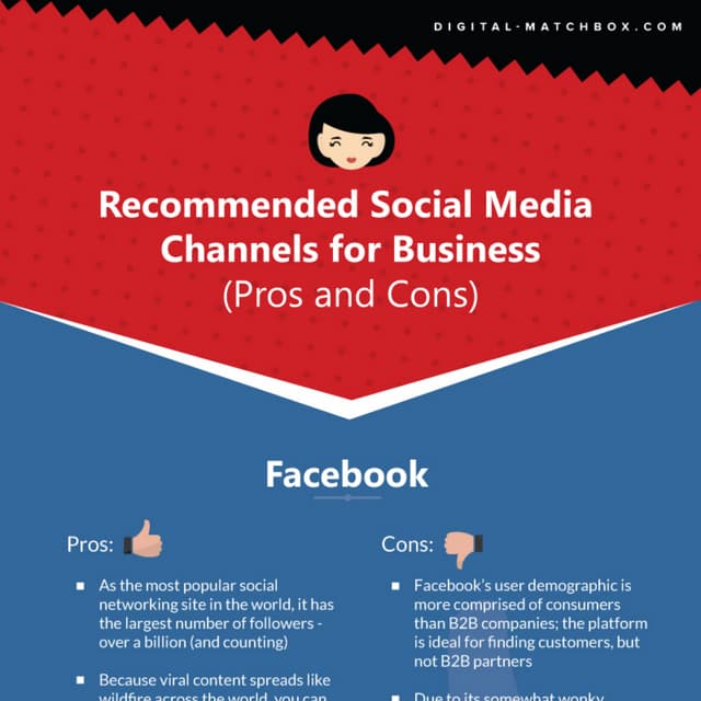 [INFOGRAPHIC] Recommended Social Media Channels for Business (Pros and ...