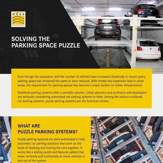 Innovative Puzzle Car Parking Systems for Space Efficiency | PPT