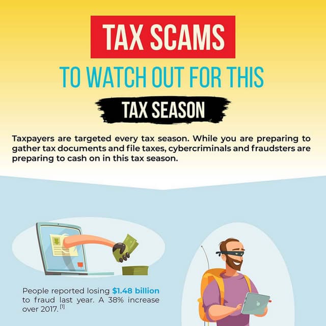 Infographic Tax Scams To Watch Out This Tax Season | PDF | Crime & Harmful Acts to Individuals ...