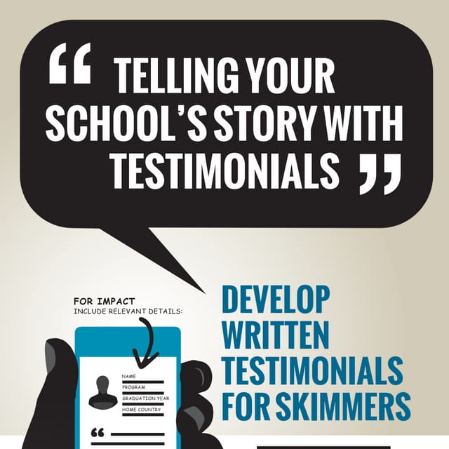 INFOGRAPHIC - Telling Your School's Story With Testimonials | PDF