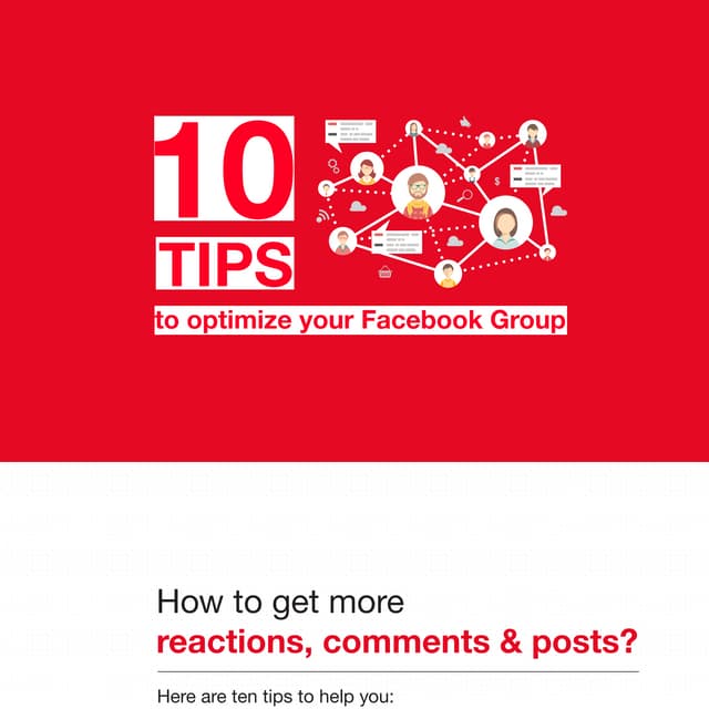 10 tips to optimize your facebook group (Infographic) | PDF