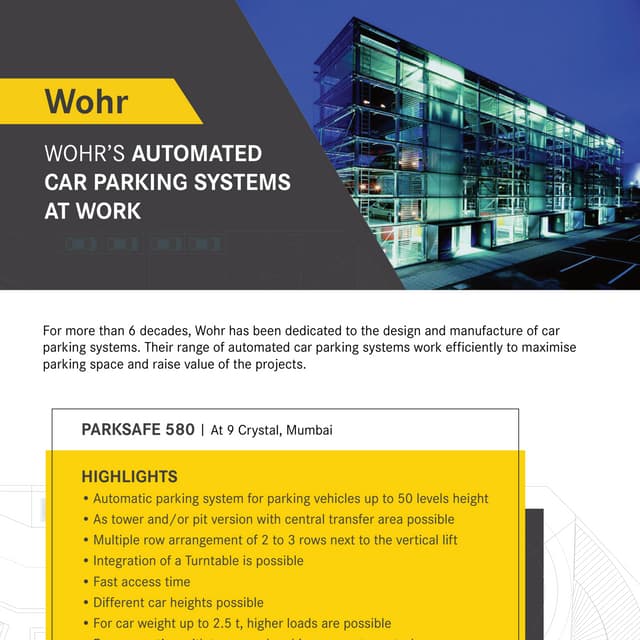 Wohr's Automated Car Parking Systems At Work | PDF