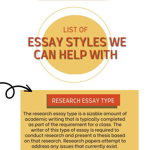 List of Essay Styles We Can Help With | PDF