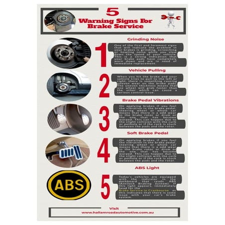 Infographics - 5 Warning Signs For Brake Service | PDF | Rail Travel ...