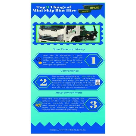Infographics - Top 3 Things of Mini Skip Bins Hire | PDF