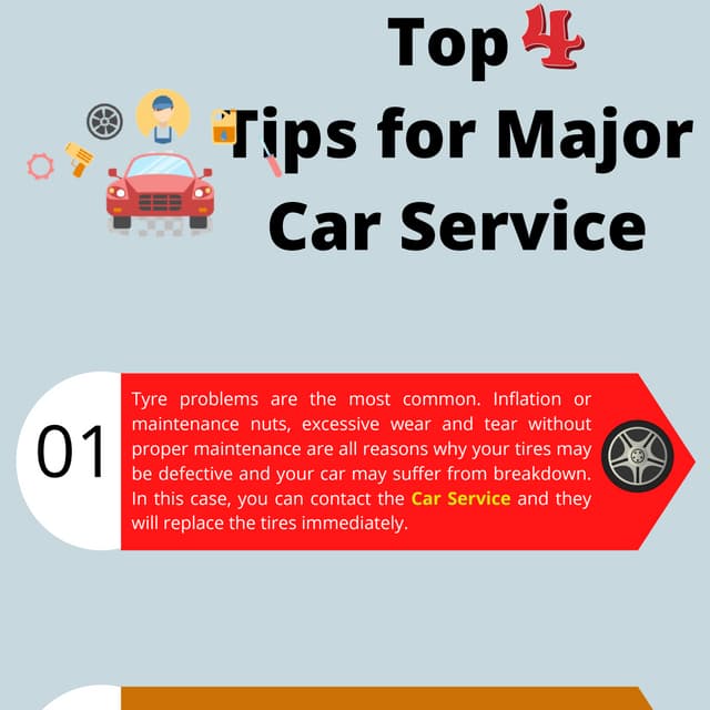 Infographics - Top 4 Tips for Major Car Service | PDF
