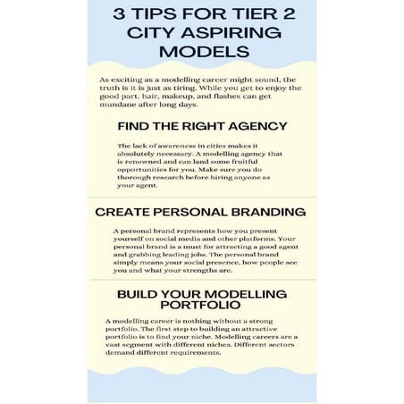 3 Tips For Tier 2 City Aspiring Models | PDF