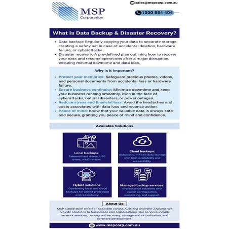 What is Data Backup & Disaster Recovery? | PDF