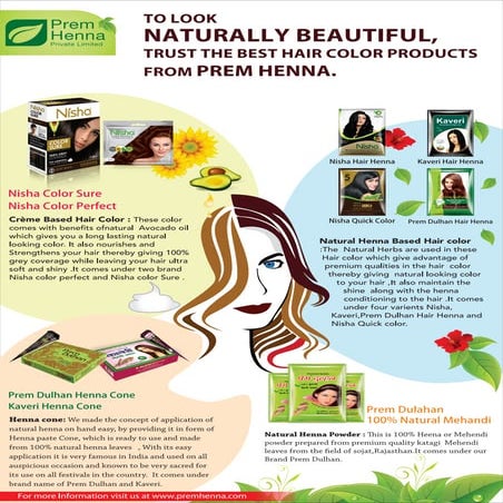 Overview of Prem henna products | PDF