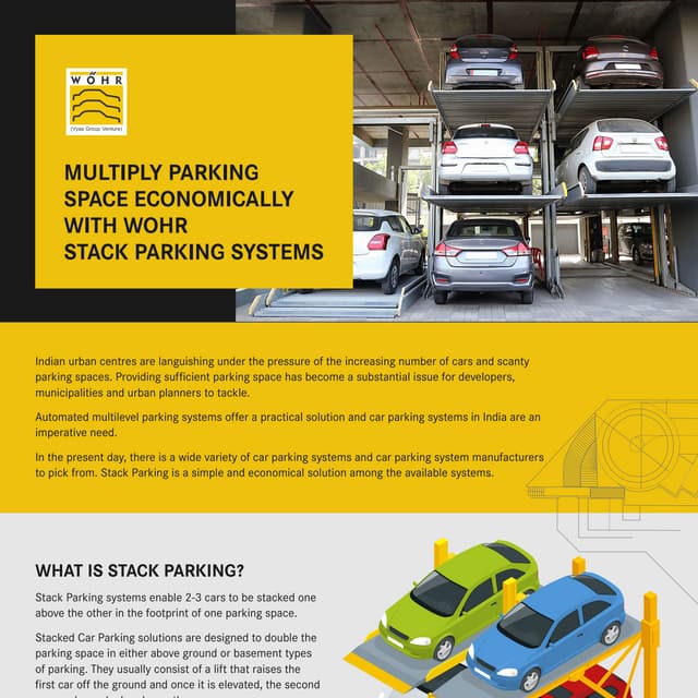 Multiply Parking Space Economically with Wohr Stack Parking Systems | PDF