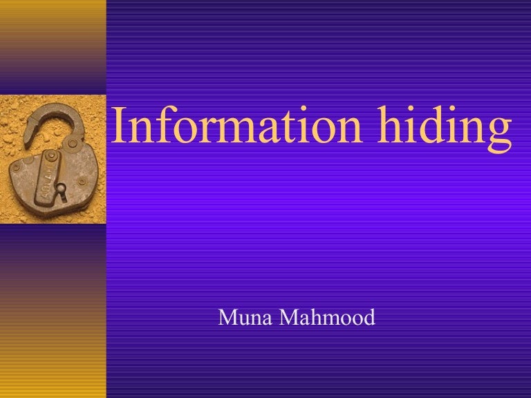 Info Hiding