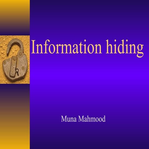 Info hiding | PPT
