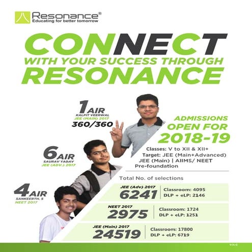 Resonance Information Leaflet 2018-19 | PPTX