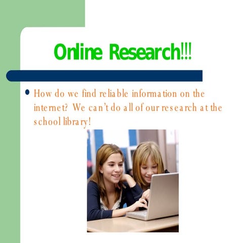 Evaluating internet resources | PPTX