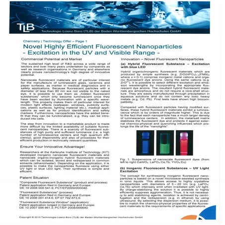 Advertising with fluorescent nanoparticels for normal light and UV | PDF