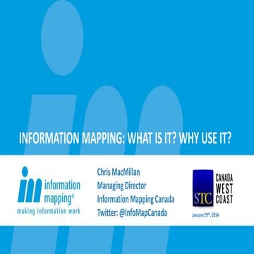 Information Mapping Presentation for STC West Coast Chapter - Jan 29 ...