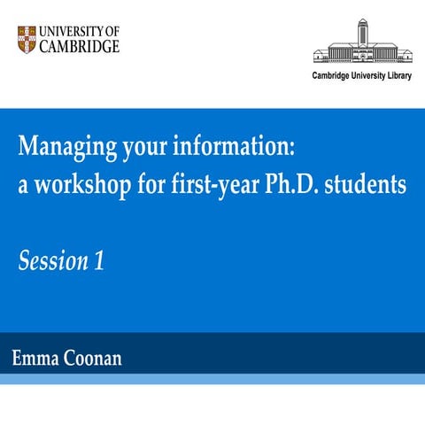 Managing your information: session 1 | PPT | Search | Internet
