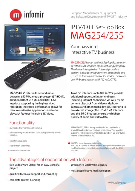 IPTV-приставка MAG250 | PDF