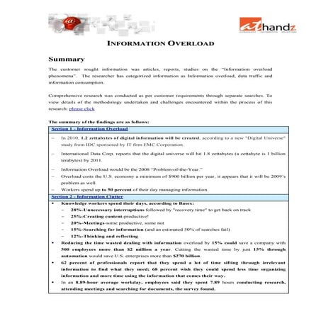 Information Overload Phenomena | PDF