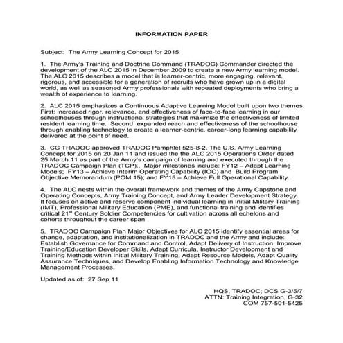 The Army Learning Concept | DOCX