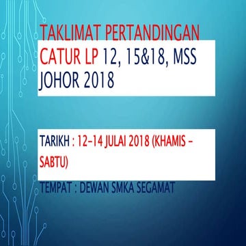 Info pertandingan catur mssj 2018 | PPT