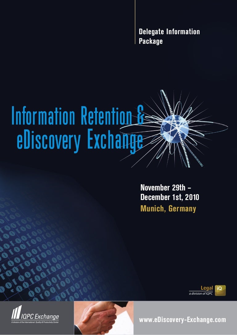 Information Retention & eDiscovery Exchange Brochure