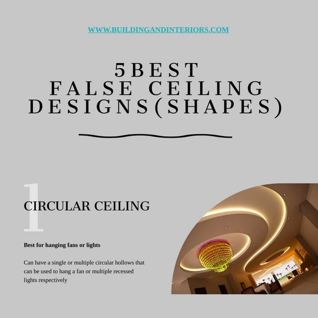 5 false ceiling designs shapes | PDF
