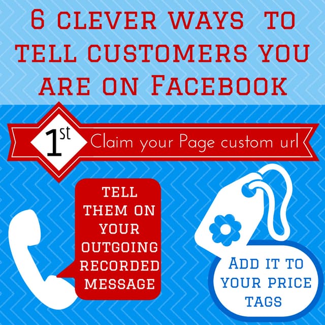 6 clever ways to tell walk in customers how to find you on Facebook! | PDF