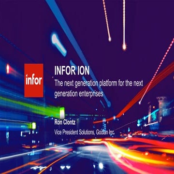 Infor ION Executive Presentation Overvide Demo | PDF