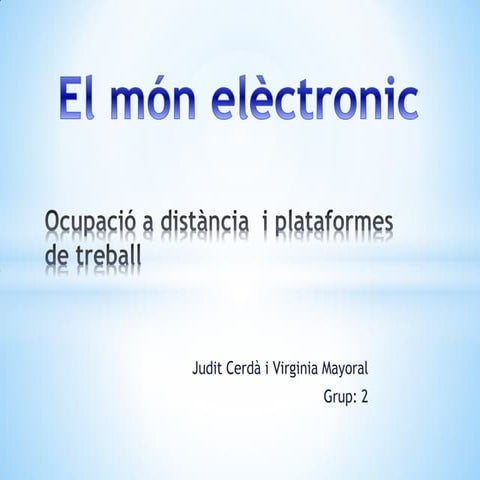 El món electrtónic | PPT