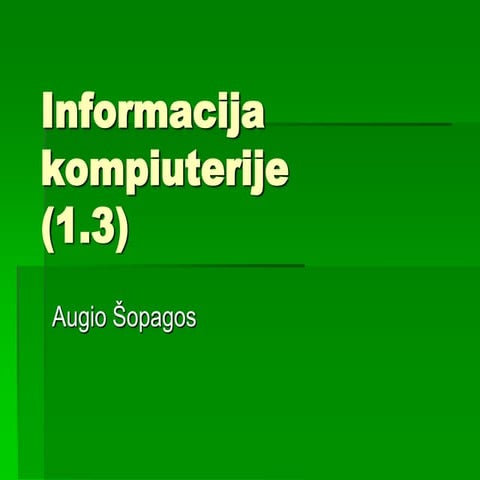 Informacija kompe | PPT