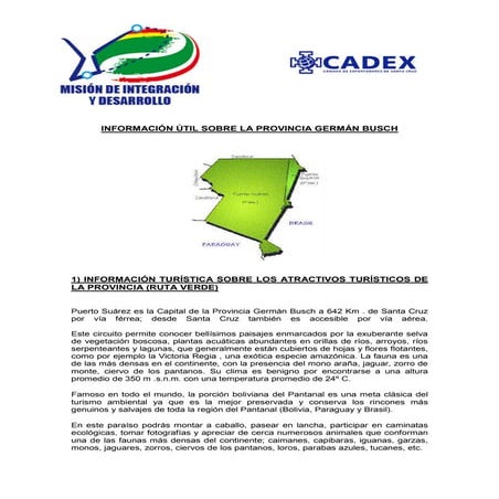 Provincia Germán Busch | PDF