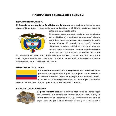 Información general de colombia | DOCX