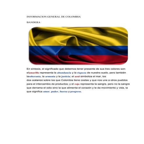 Informacion general de colombia | DOCX