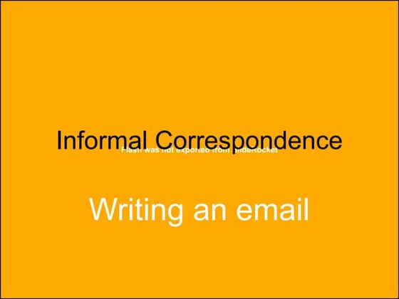 Informal e-mails | PPT