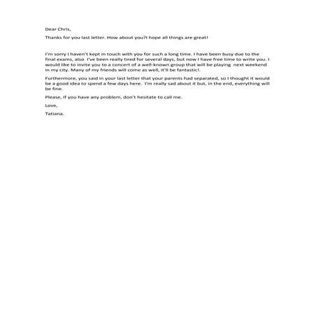 Informal email (1) | DOC