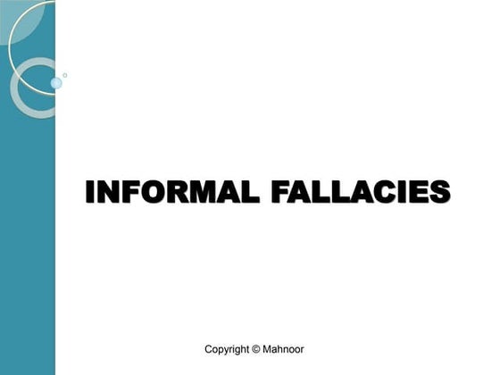 Chapter 5 fallacies | PPT