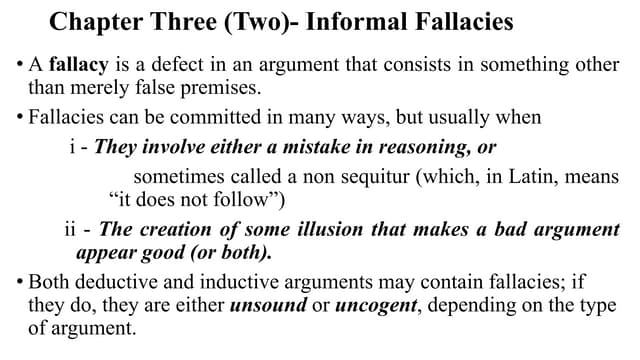List of Logical Fallacies | DOCX