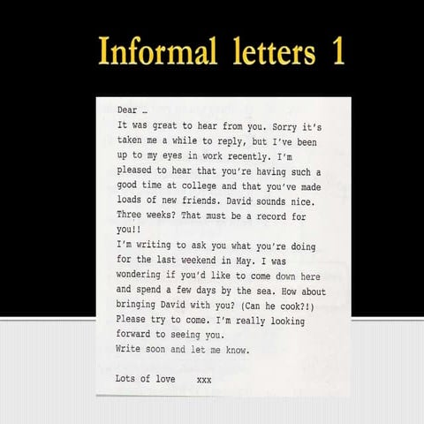 Informal Letters | PPTX