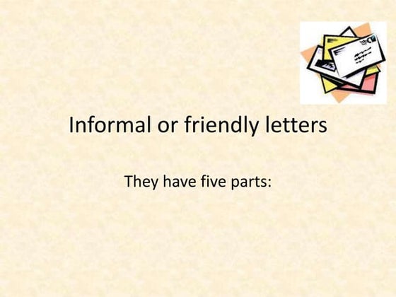 Parts of a letter | PPT