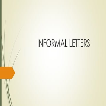 Informal letters | PPT