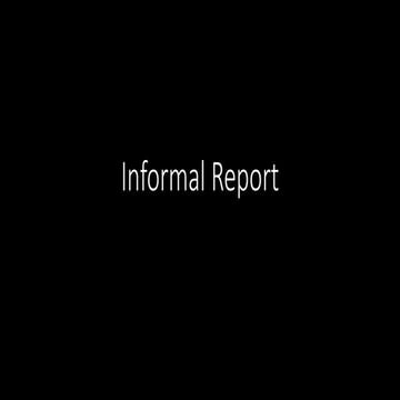 Informal report | PPT