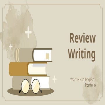 Informal Review Writing Teaching Resource | PPT