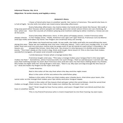 antonio story the story of a boy who"s name is ANTONIO | PDF | Free ...