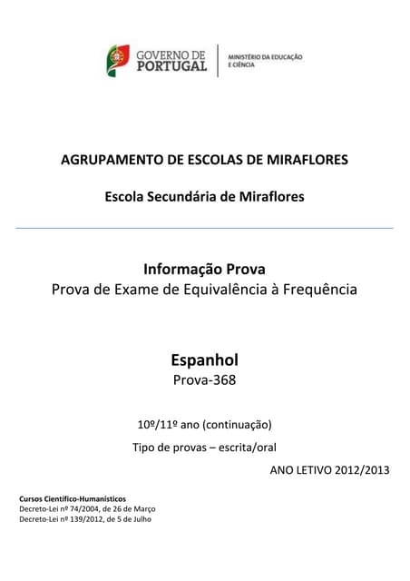 Informação prova educação física 12º