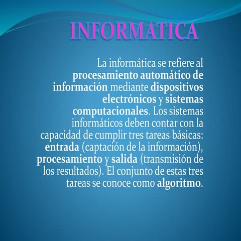 Definicion de informatica | PPTX