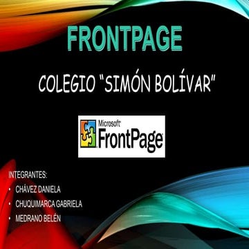 Microsoft Frontpage | PPTX
