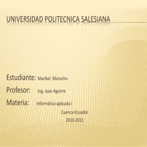Informatica aplicada i | PPT